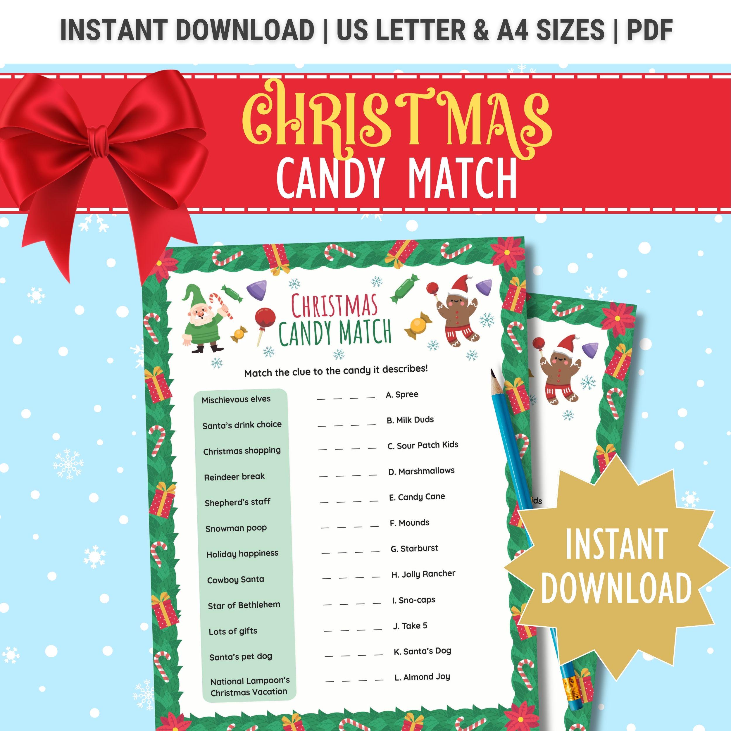 Christmas Candy Match Game, How Sweet It is Xmas Candy Games, Fun ...