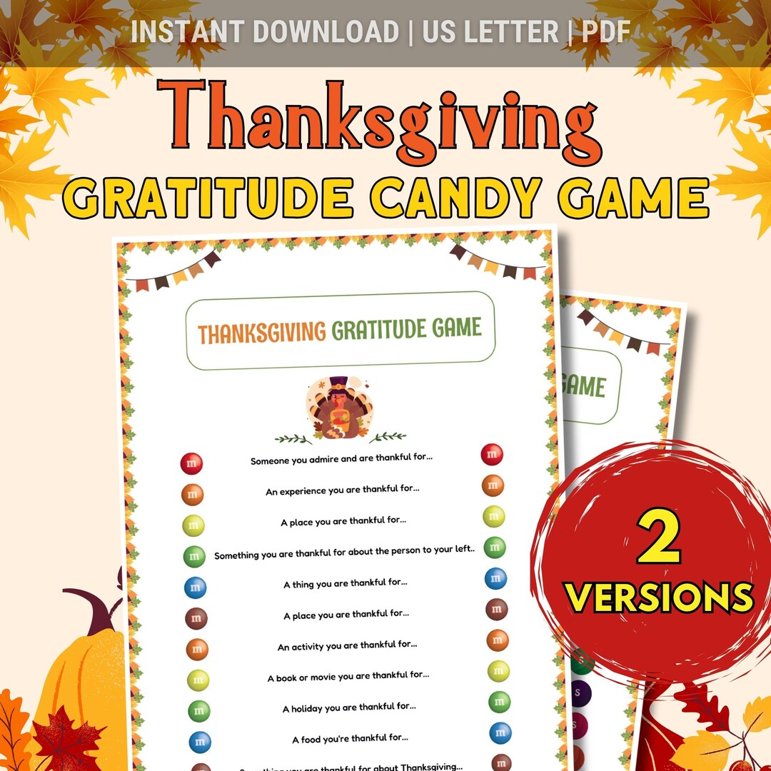 Thanksgiving Candy Dice Game, Thanksgiving Printable Game for Kids ...