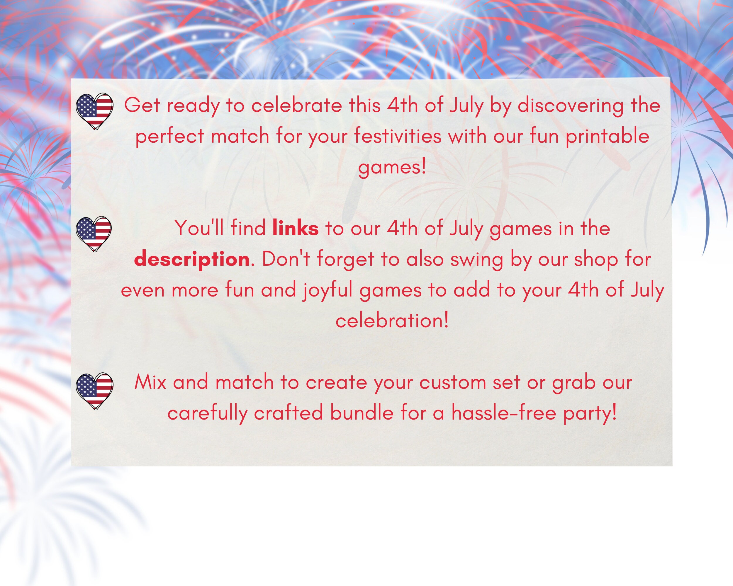 4th of July Patriotic Games Bundle, Printable Independence Day Fun ...
