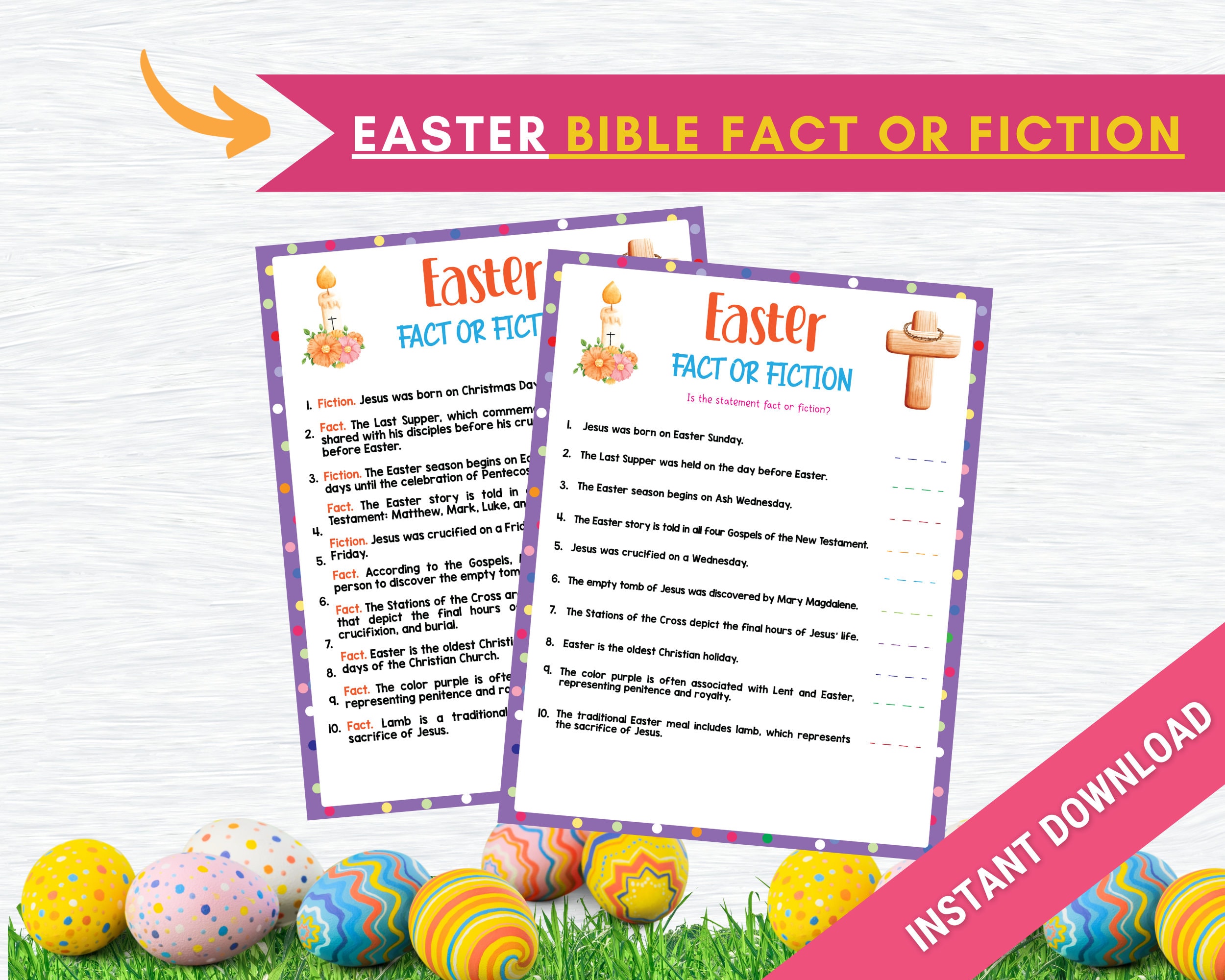 Easter Bible Riddles Game | Easter Bible Quiz | Christian Easter Games ...