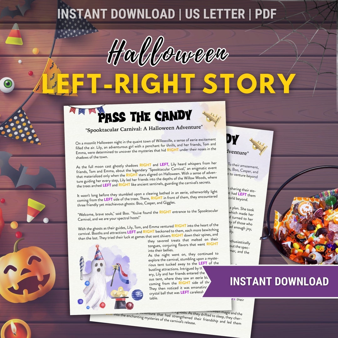 Halloween Left Right Game, Halloween Pass the Candy Game, Halloween ...