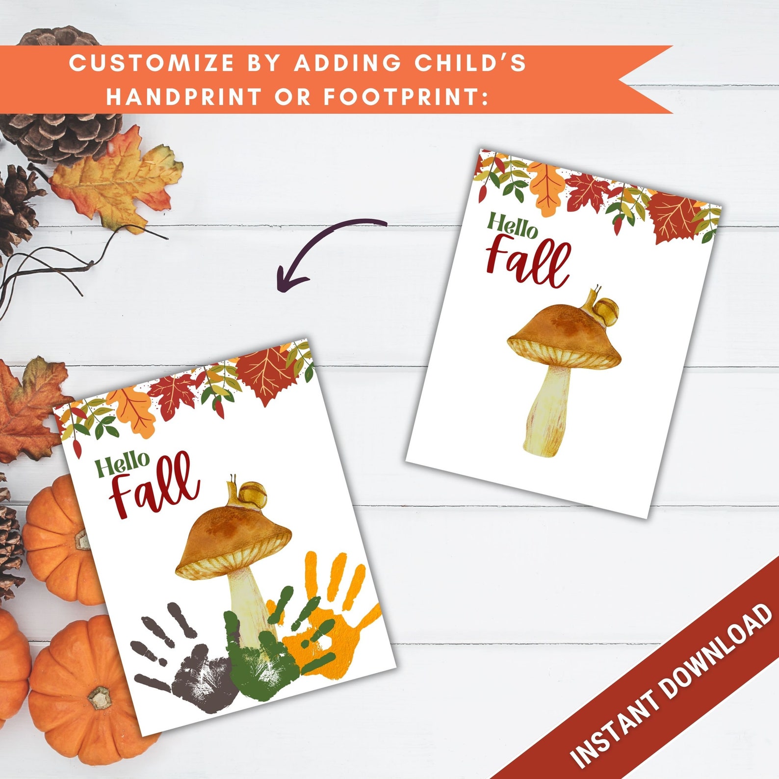 Fall Handprint Craft Bundle, Fun Fall Handprint Art, Fall Craft ...