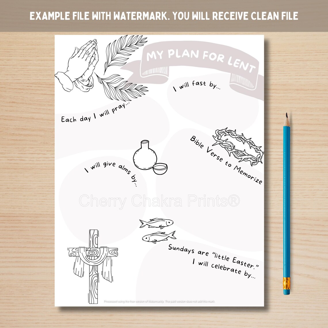 Lent Planner, Ash Wednesday Printable Coloring Page & Activity ...