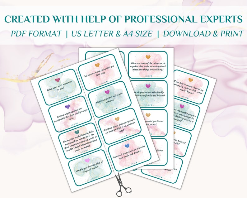 Couples Games - Printable Couples Question Cards Game | Conversation ...