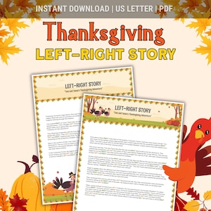 Thanksgiving Left Right Game, Thanksgiving Games Printable, 2024 ...