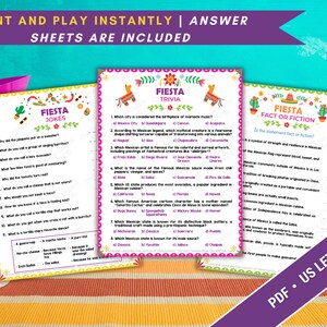 Fiesta Games Bundle, Printable Mexican Party Games for a Fiesta ...