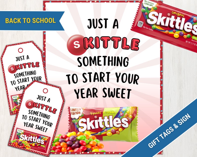 First Day of School Treat Tag for Students, Welcome Back to School Gift ...