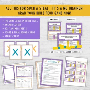 Bible Feud Game, Bible Friendly Feud, Family Game Night, Bible Trivia ...