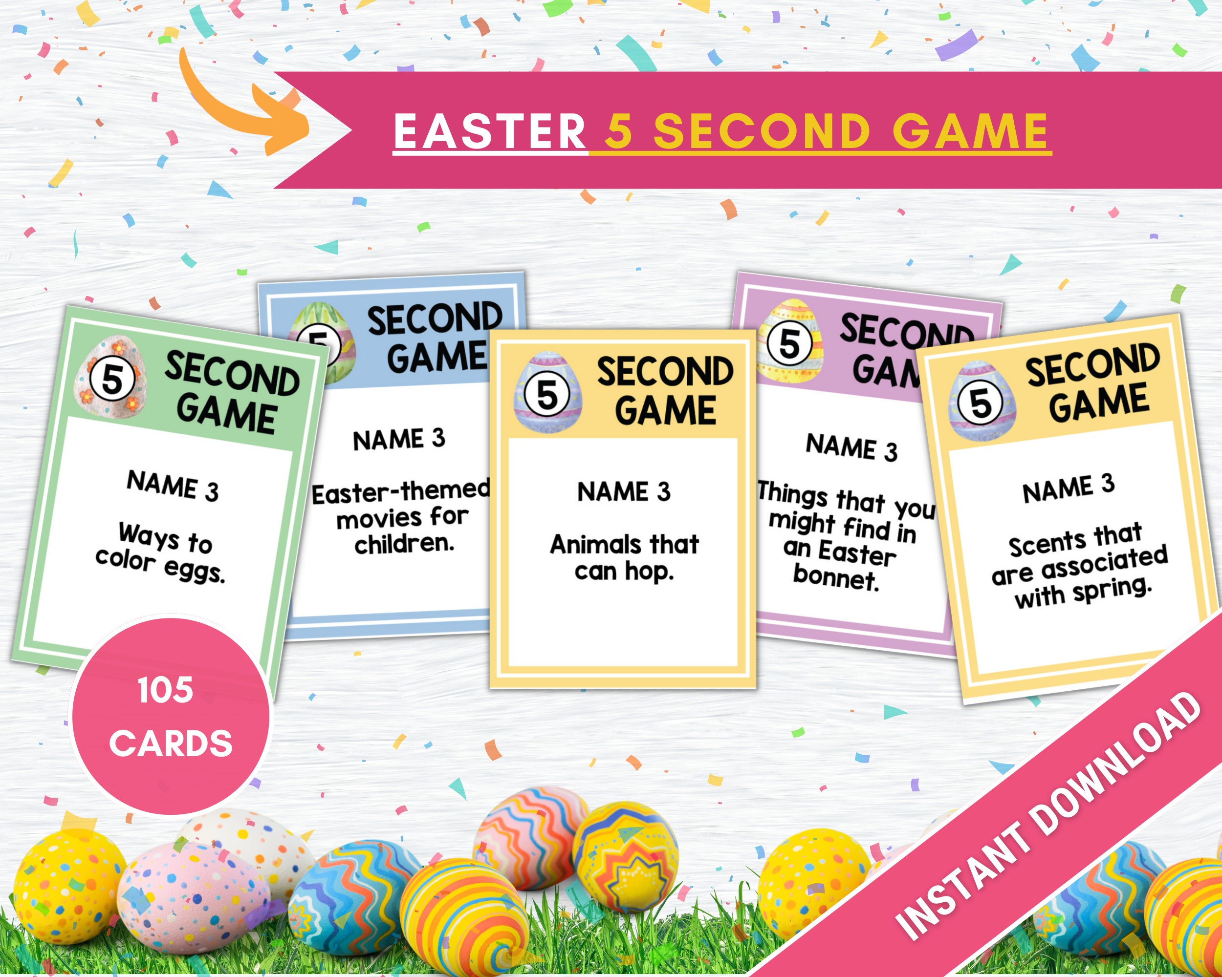 Easter Scavenger Hunt | Printable Easter Games | Easter Party Family ...