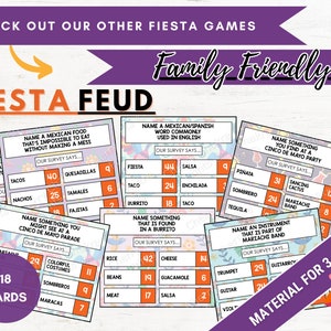 Fiesta Games Bundle, Printable Mexican Party Games for a Fiesta ...
