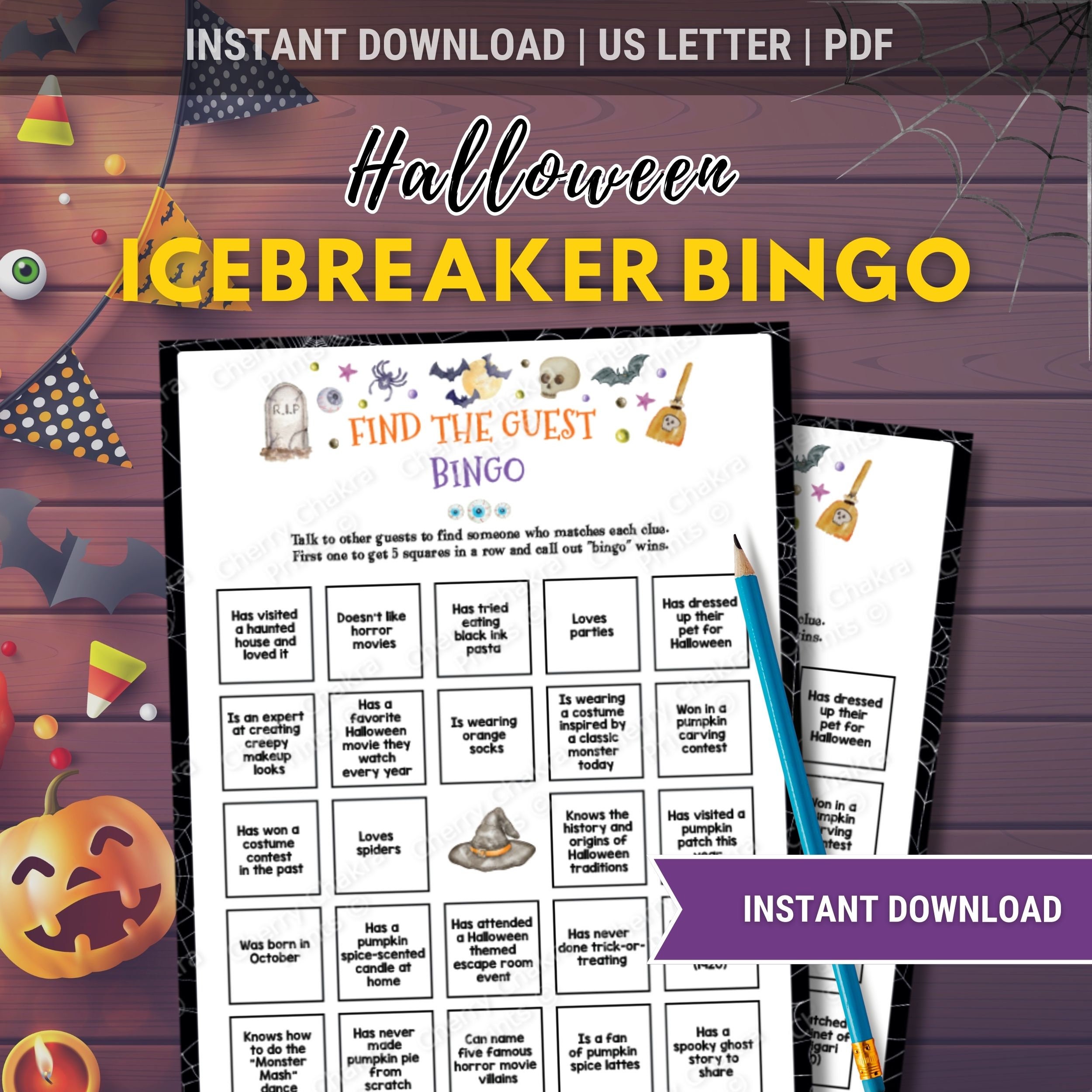 Icebreaker Bingo, Halloween Mix and Mingle Icebreaker, Fun Halloween ...