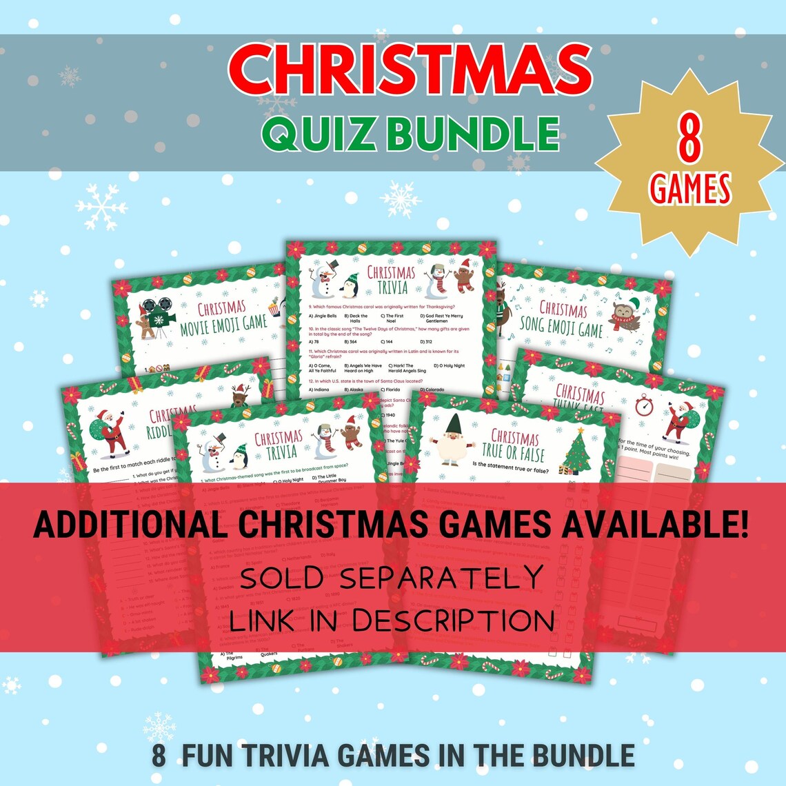 Christmas True or False Game, Printable Christmas Game, Fun Christmas ...