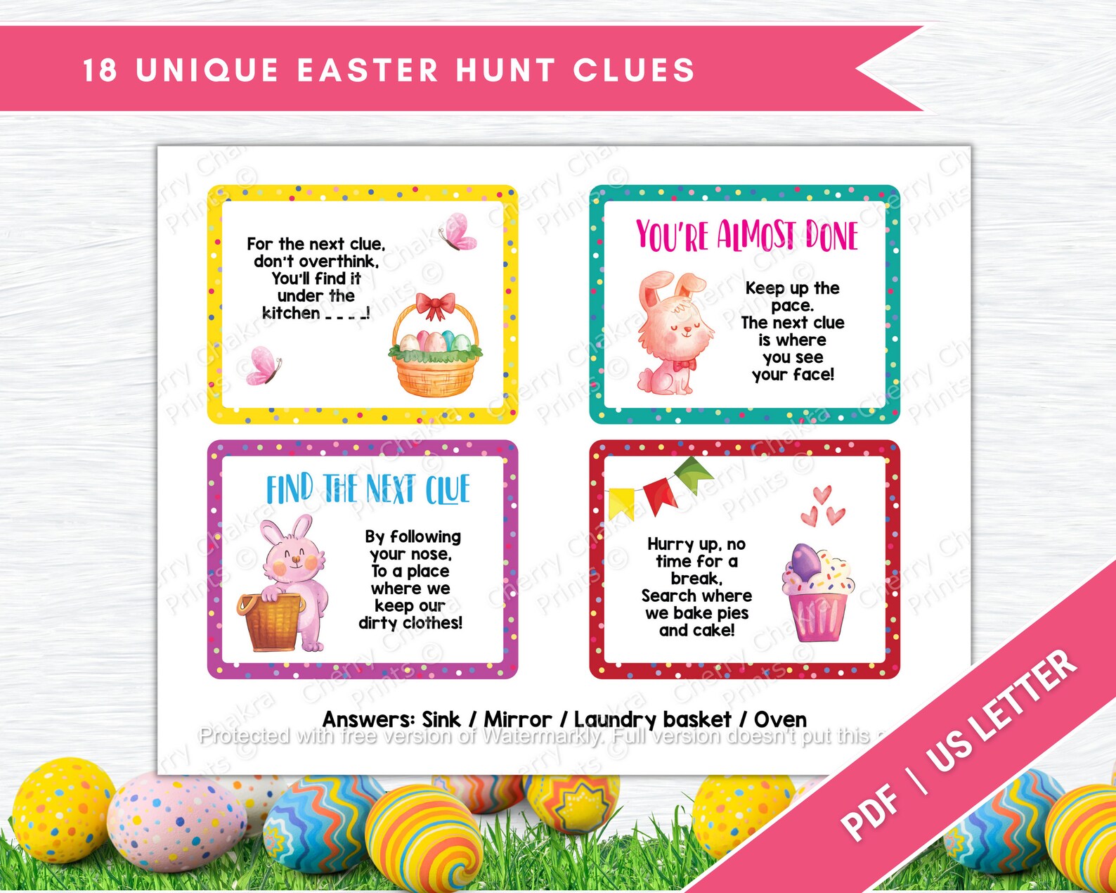 Printable Indoor Easter Scavenger Hunt for Kids | Easter Treasure Hunt ...