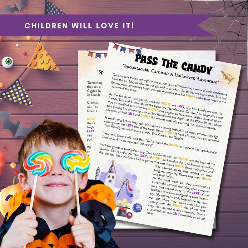 Halloween Left Right Game, Halloween Pass the Candy Game, Halloween ...
