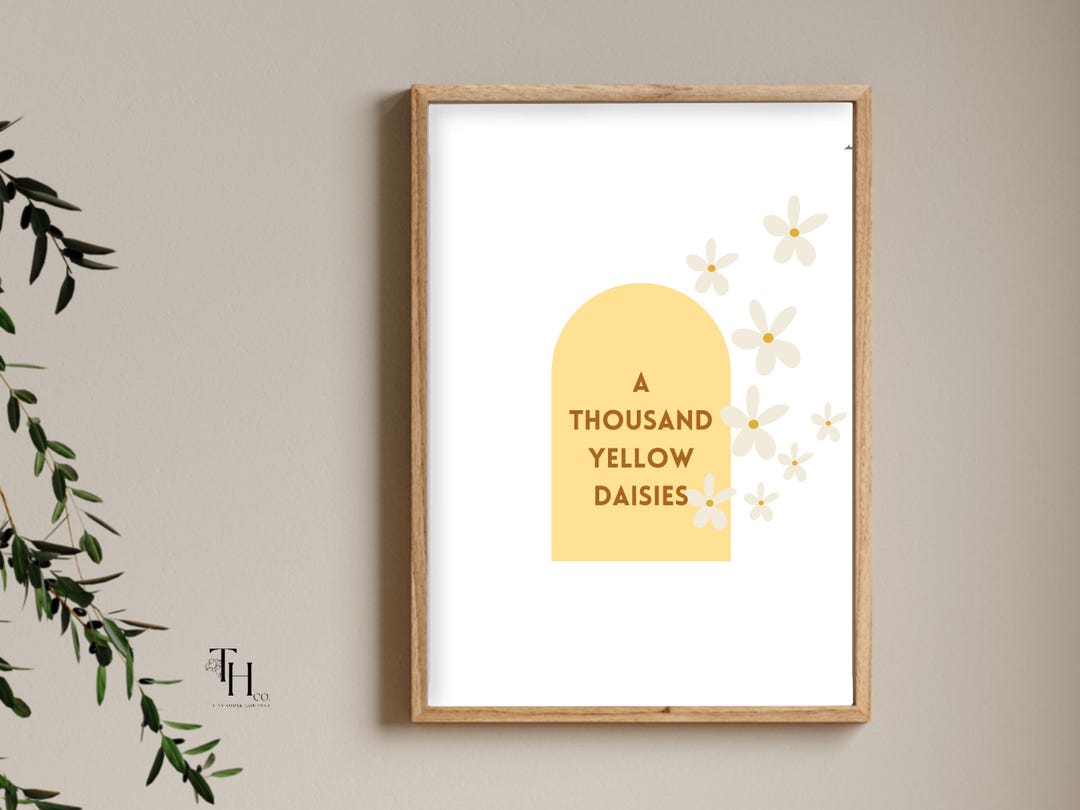 Gilmore Girls Daisy Print | A Thousand Yellow Daisies Print | Rory and ...