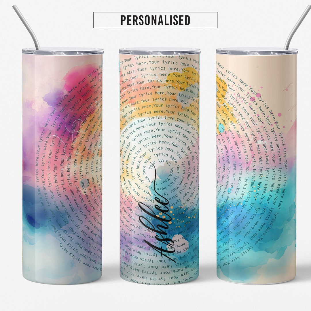 Personalised 20oz Tumbler Sublimation Designs, Your Favourite Song ...