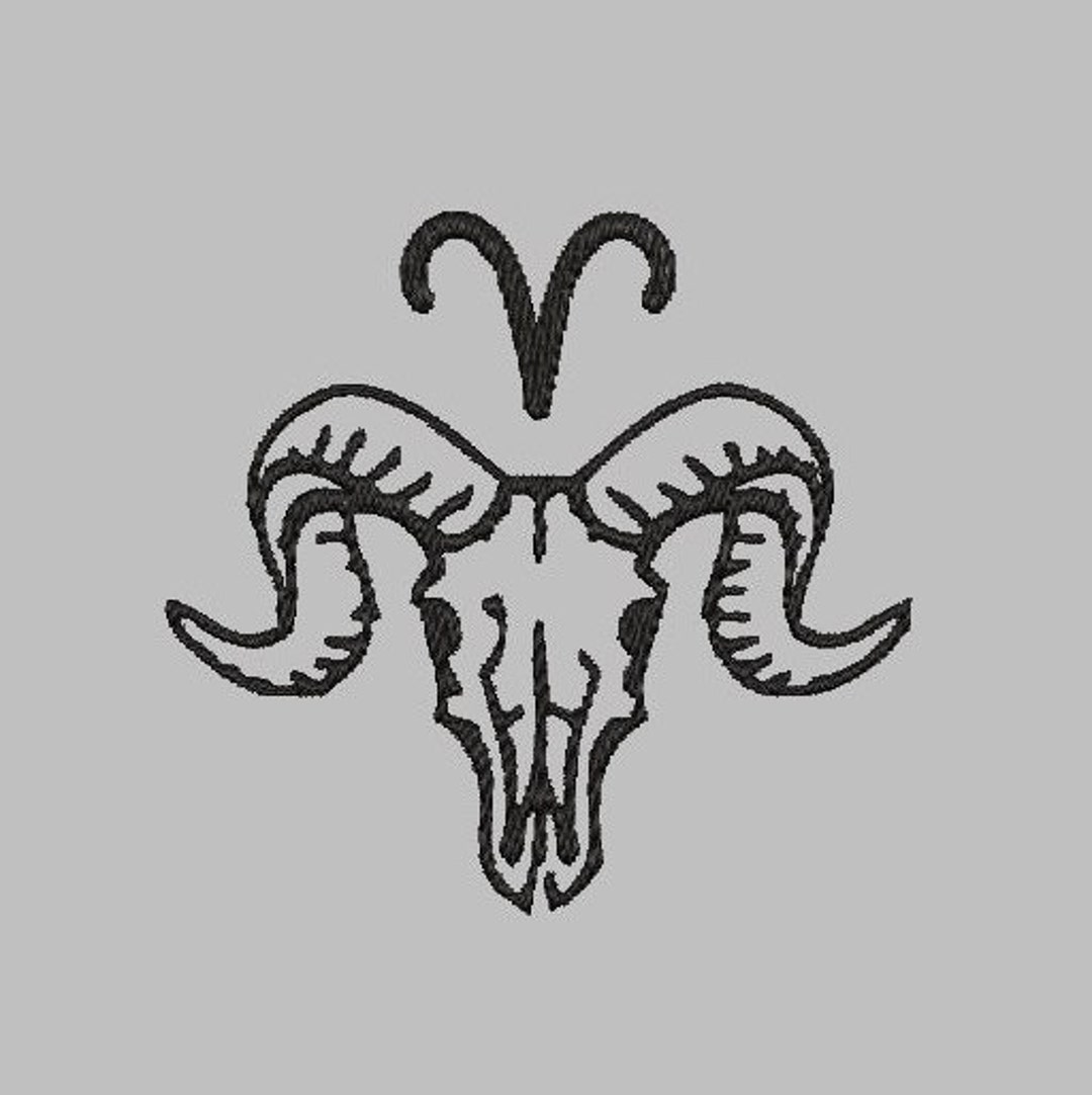 ARIES Ram Sign Embroidery Design File PES 4x4 Machine Zodiac Sign ...