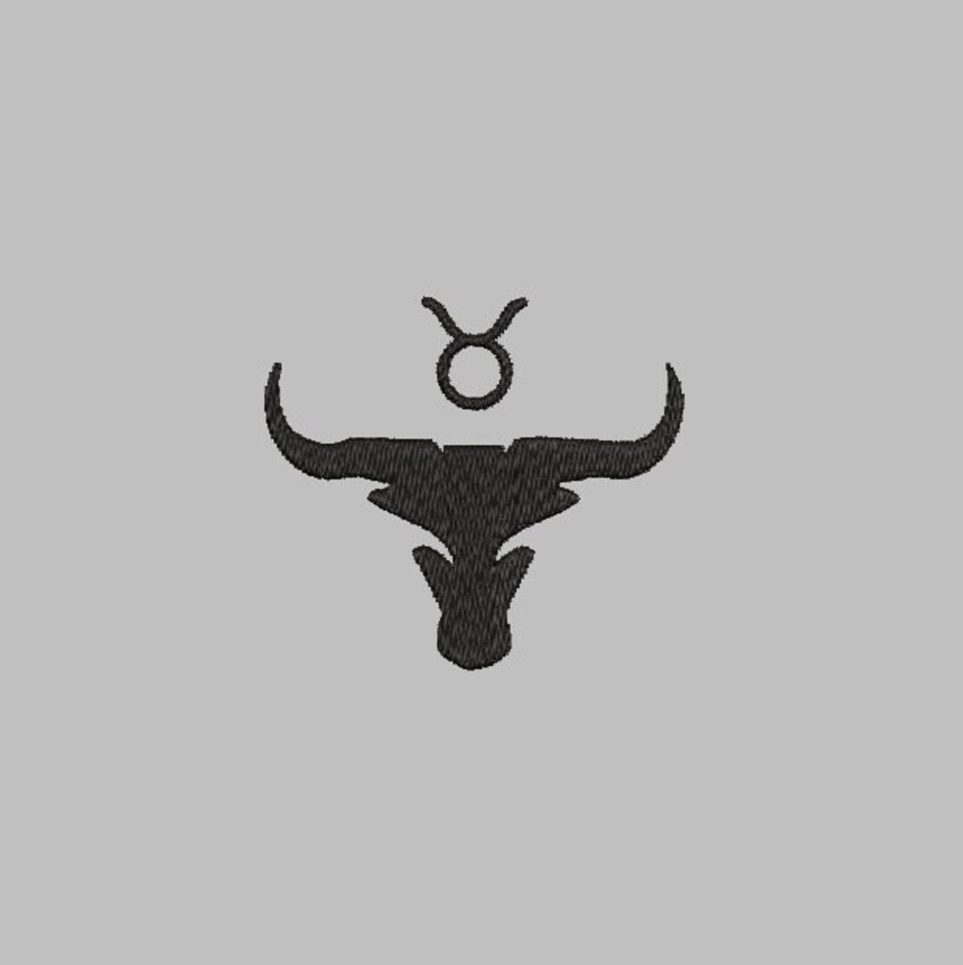 Taurus Bull Embroidery Design File PES 4x4 Machine Zodiac Sign ...