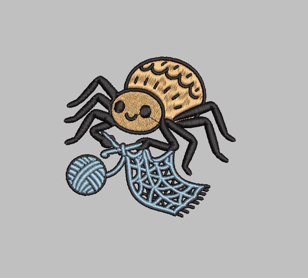 Spider Knitting Embroidery Design 4x4 Digital Machine Embroidery File ...