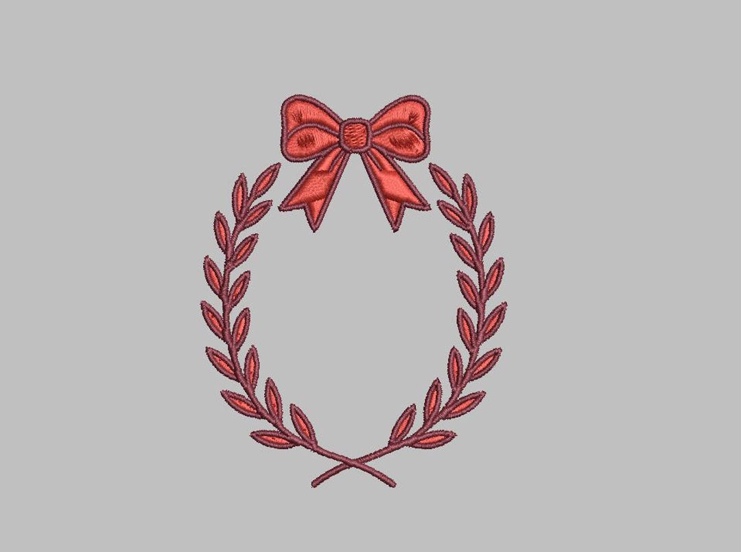 Delicate Bow Frame Design 4x4 Simple Digital Machine Embroidery File ...