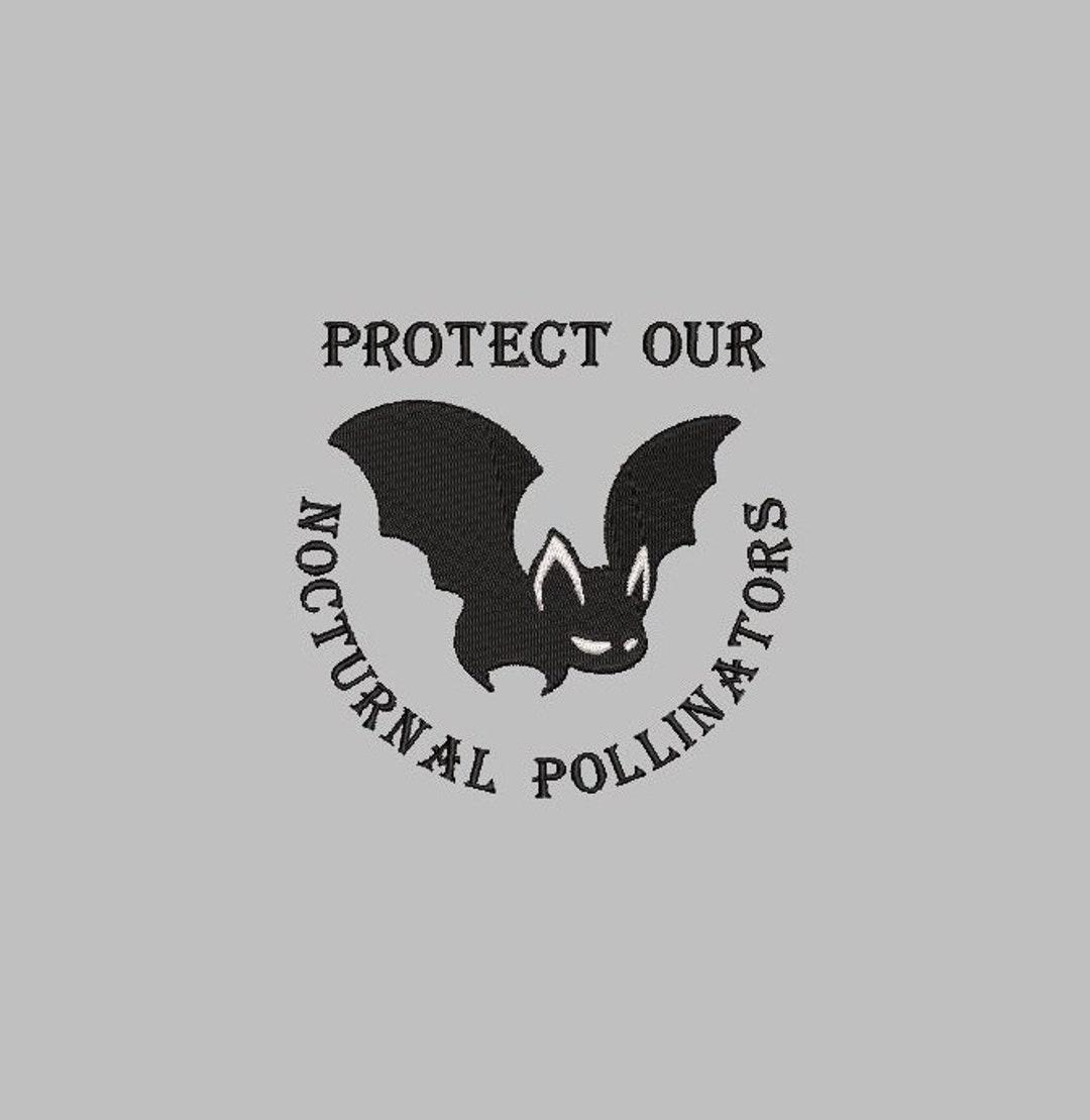 Protect Our Nocturnal Pollinators Embroidery Desgn PES 5X7 File Witch ...