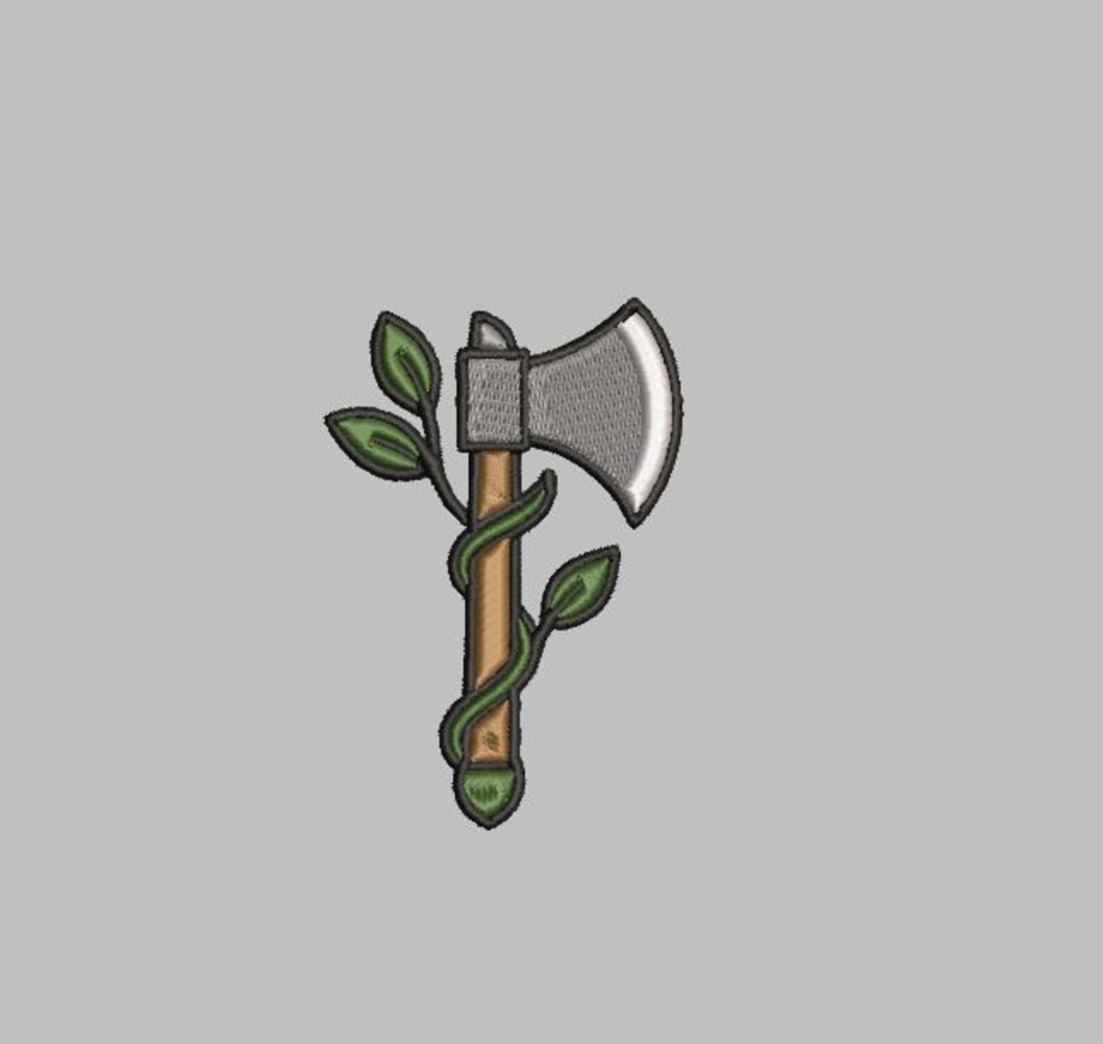 Vine Axe Embroidery Design 4x4 Digital Machine Embroidery File PES DST ...