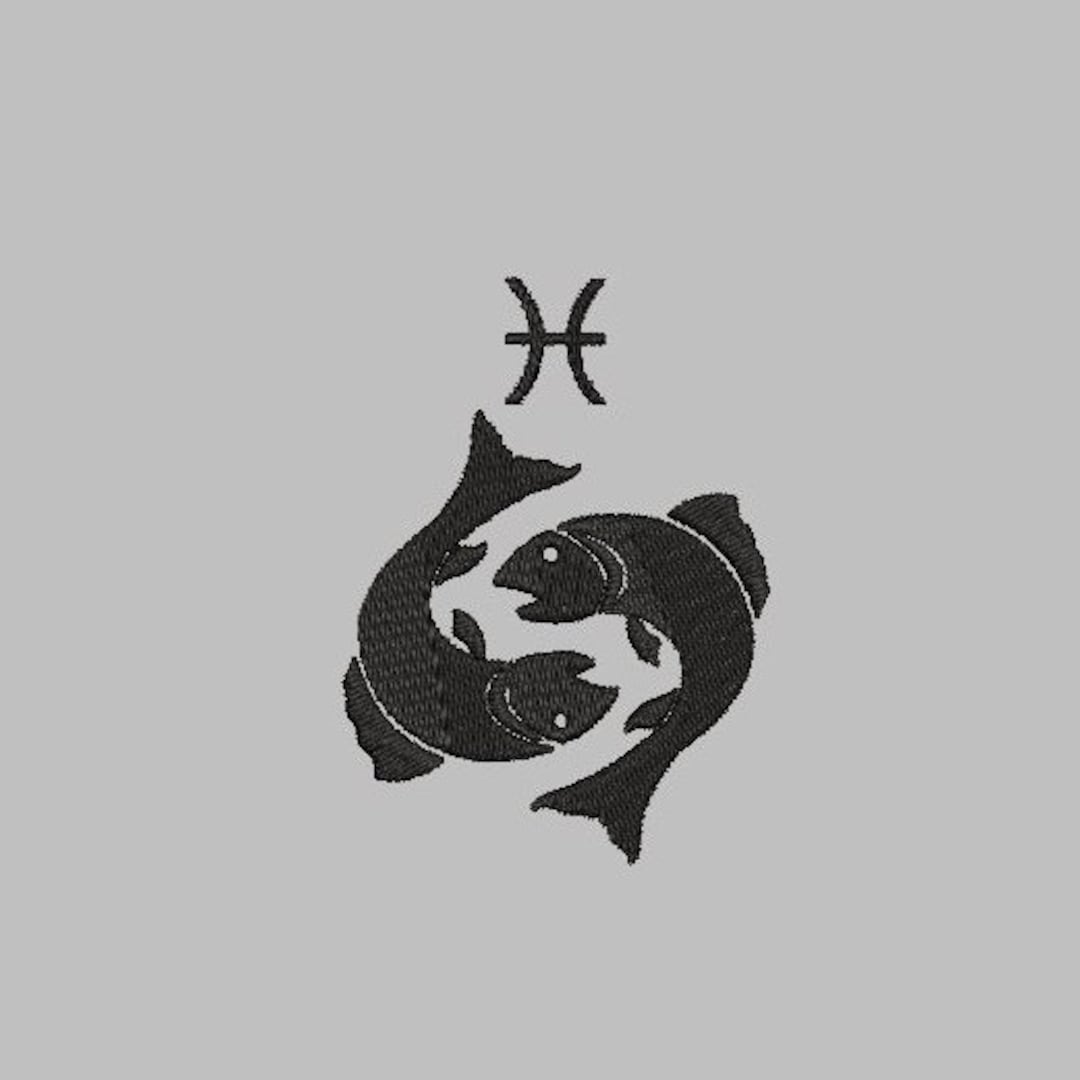 PISCES Fish Embroidery Design File PES 4x4 Machine Zodiac Sign ...