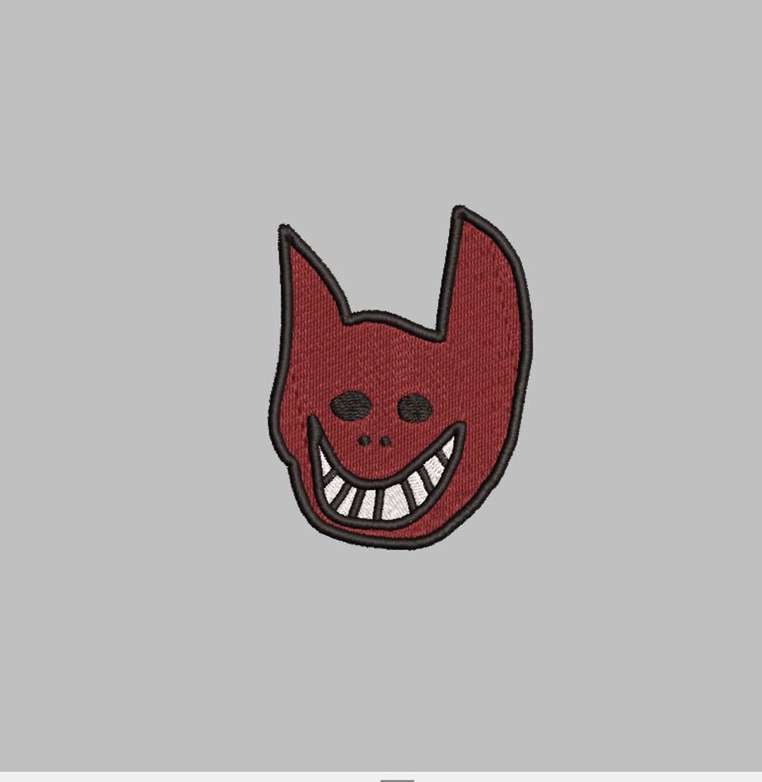 Demon Smiling Head Embroidery Design File Machine PES DST JEF 4x4 Funny ...
