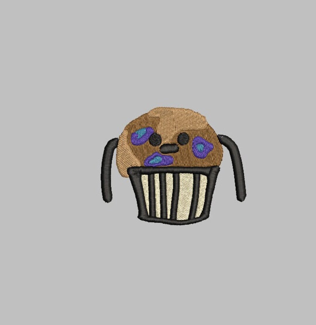 Blueberry Muffin Embroidery Design Files PES DST JEF 4x4 File Kawaii ...