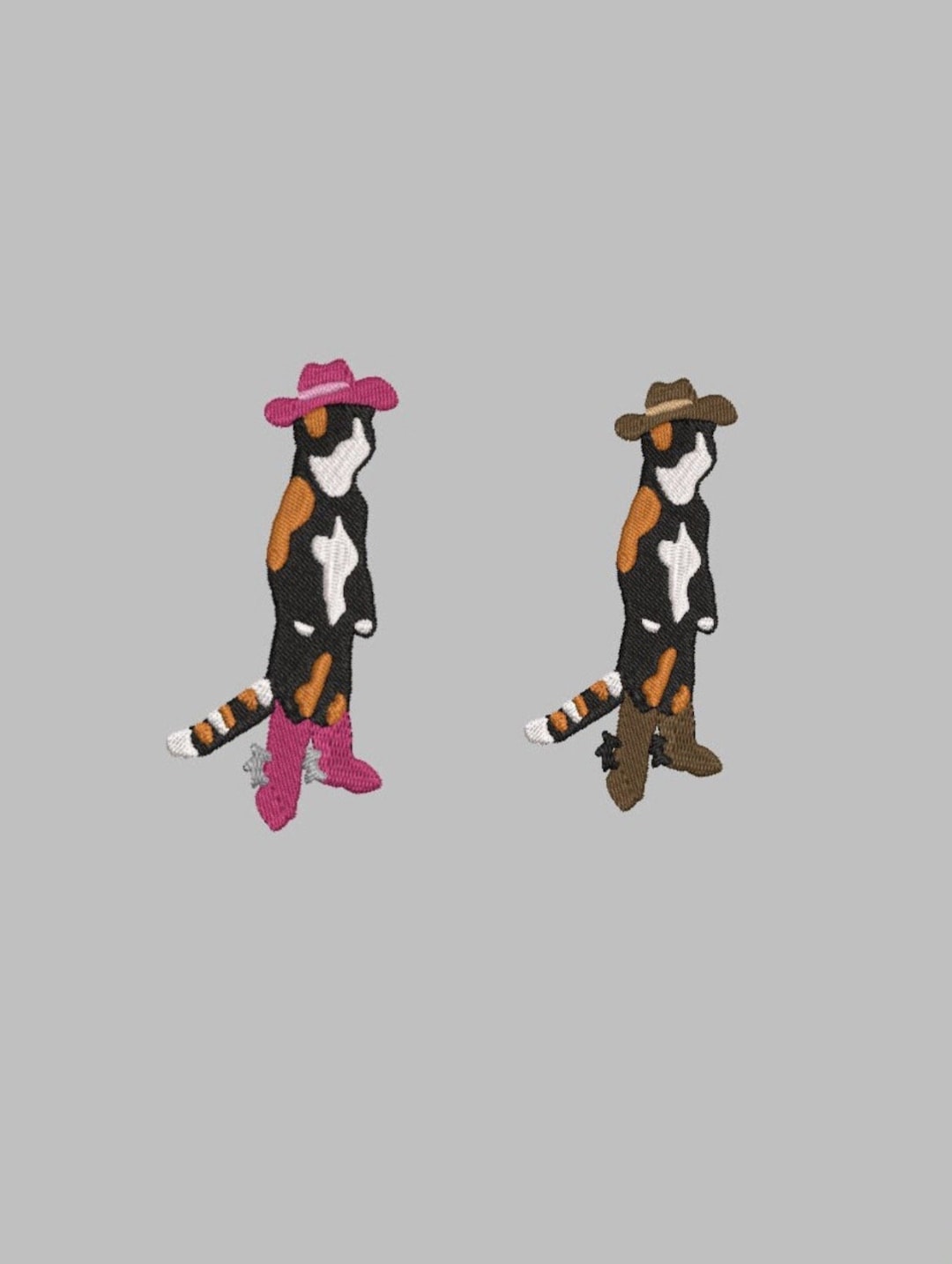 Calico Cowboy Cat With Boots and Hat Embroidery Design 2 Files PES 4x4 ...