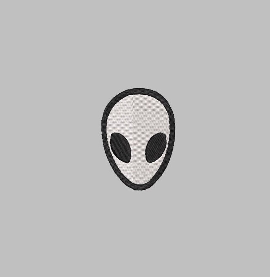 Alien Head Embroidery File PES 4x4 Brother Babylock Machines Simple ...