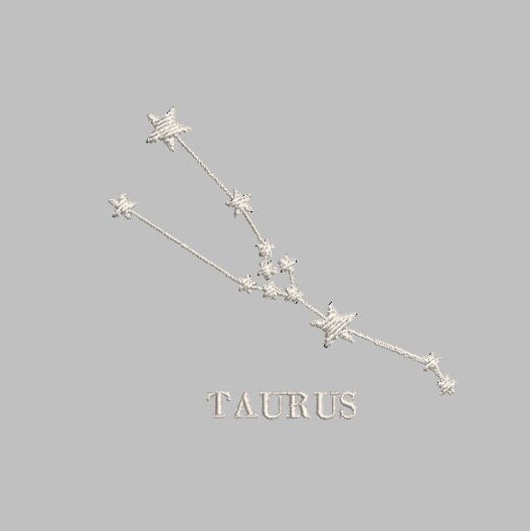 Taurus Constellation Embroidery Design File PES 4x4 Machine Zodiac Sign ...