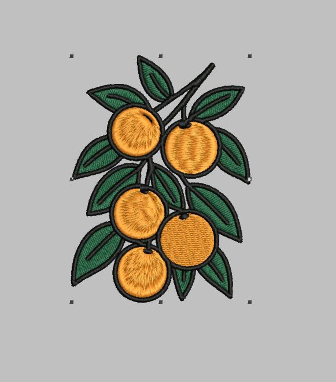 Oranges Embroidery Design 4x4 Fruit Flower Simple Berry Floral Digital ...
