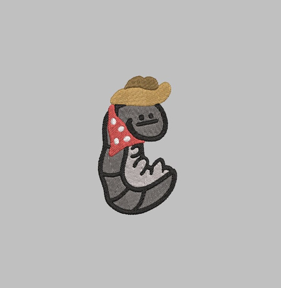 Roly-poly With Cowboy Hat Embroidery Design Files PES DST JEF 4x4 File ...