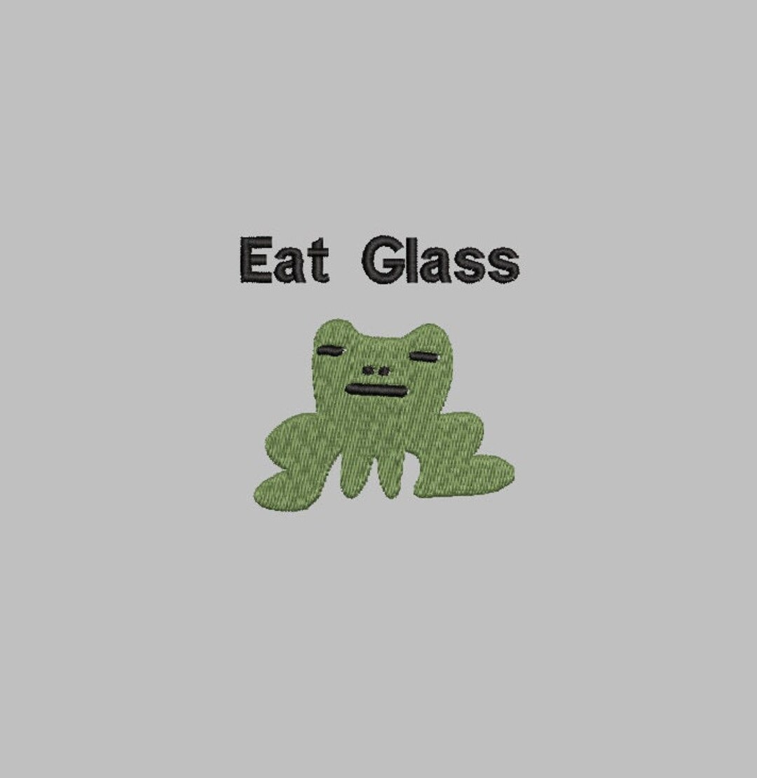 Eat Glass Frog 4x4 Embroidery Design PES Art Simple Cutesy Offensive ...
