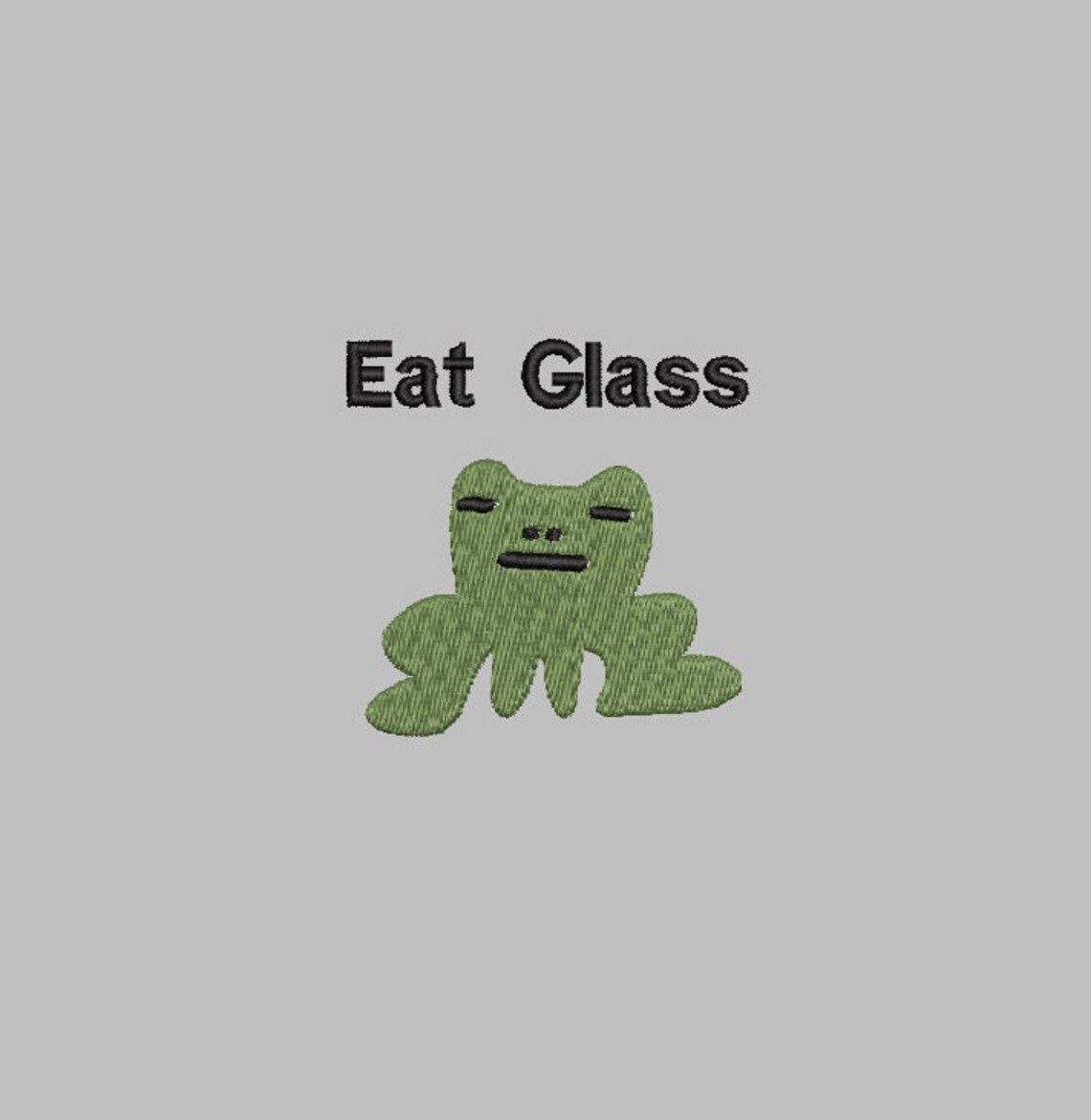 Eat Glass Frog 4x4 Embroidery Design PES Art Simple Cutesy Offensive ...