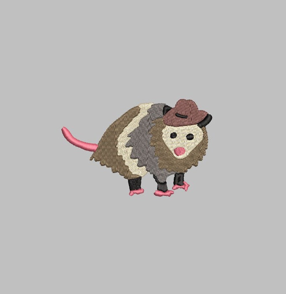 Cowboy Possum With Boots and Hat Embroidery Design Files PES DST JEF ...