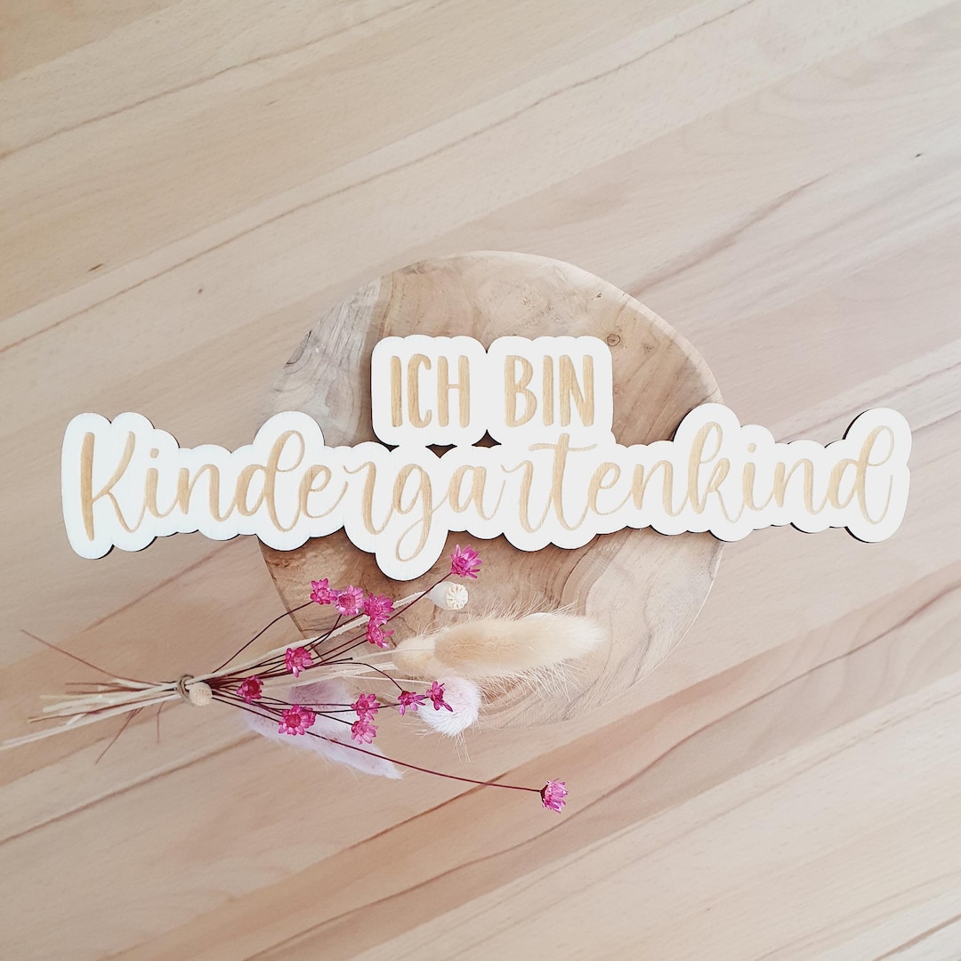 I Am a Kindergarten Child - Wooden Lettering | Kindergarten Child Gift ...
