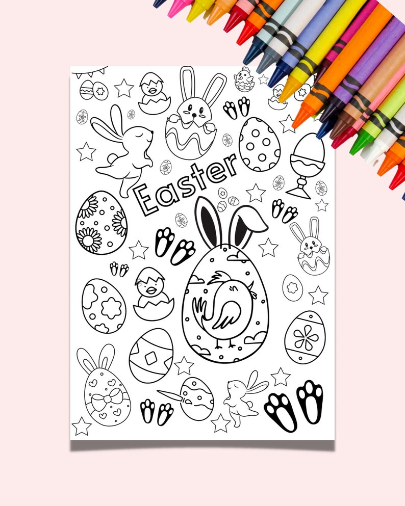 Easter Colouring Pages Colouring Pages Fun Easter Craft - Etsy