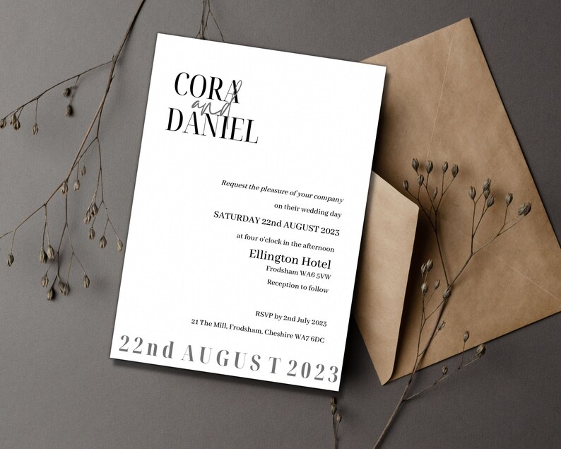 Printable Digital Download Wedding Invitation Printable - Etsy