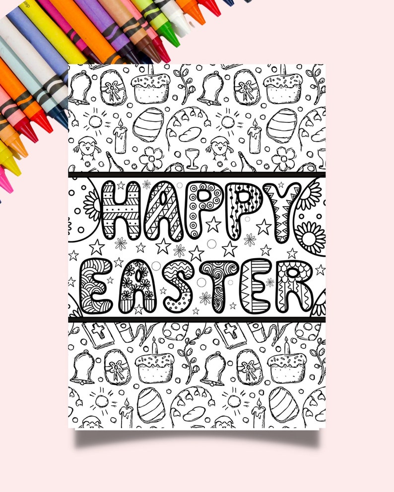 Easter Colouring Pages Colouring Pages Fun Easter Craft - Etsy