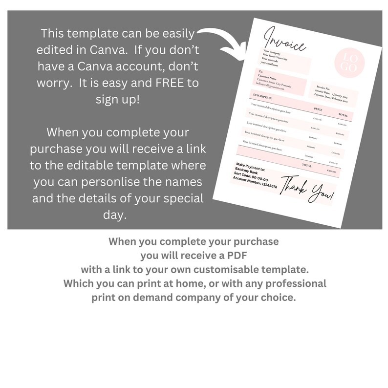 Invoice Template | Invoice Template for Small Business | Editable and ...