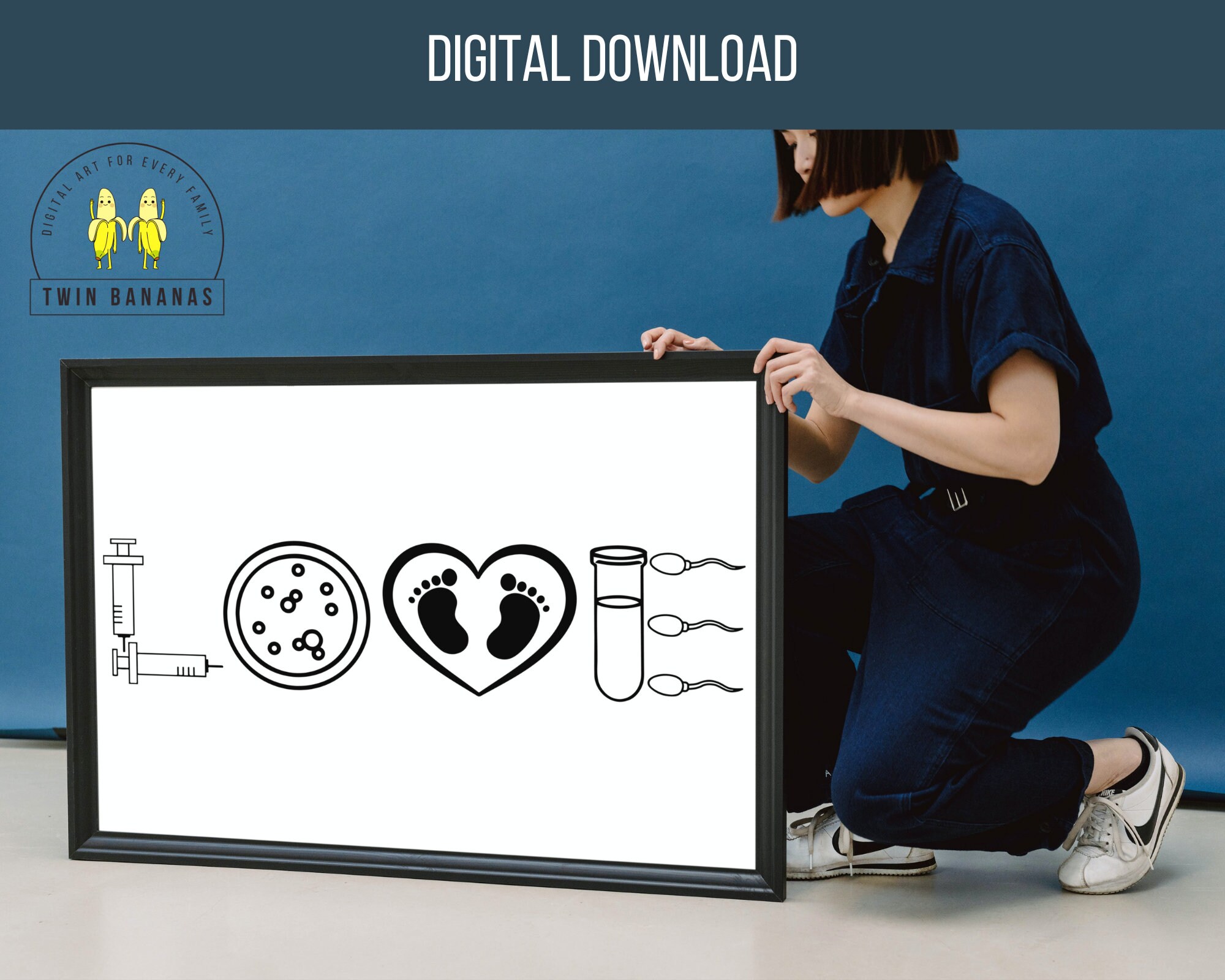 LOVE With IVF Symbols Digital Download Cut File for Silhouette / Cricut ...