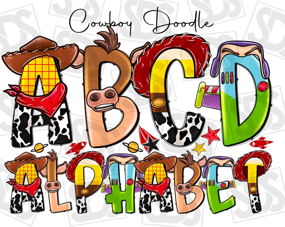 Letras de Doodle de vaquero Alfabeto de vaquero Alfabeto de - Etsy México