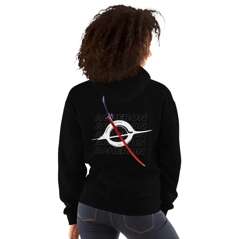Honkai Star Rail Acheron Minimalist Streetwear Hoodie, Otaku Hoodie ...
