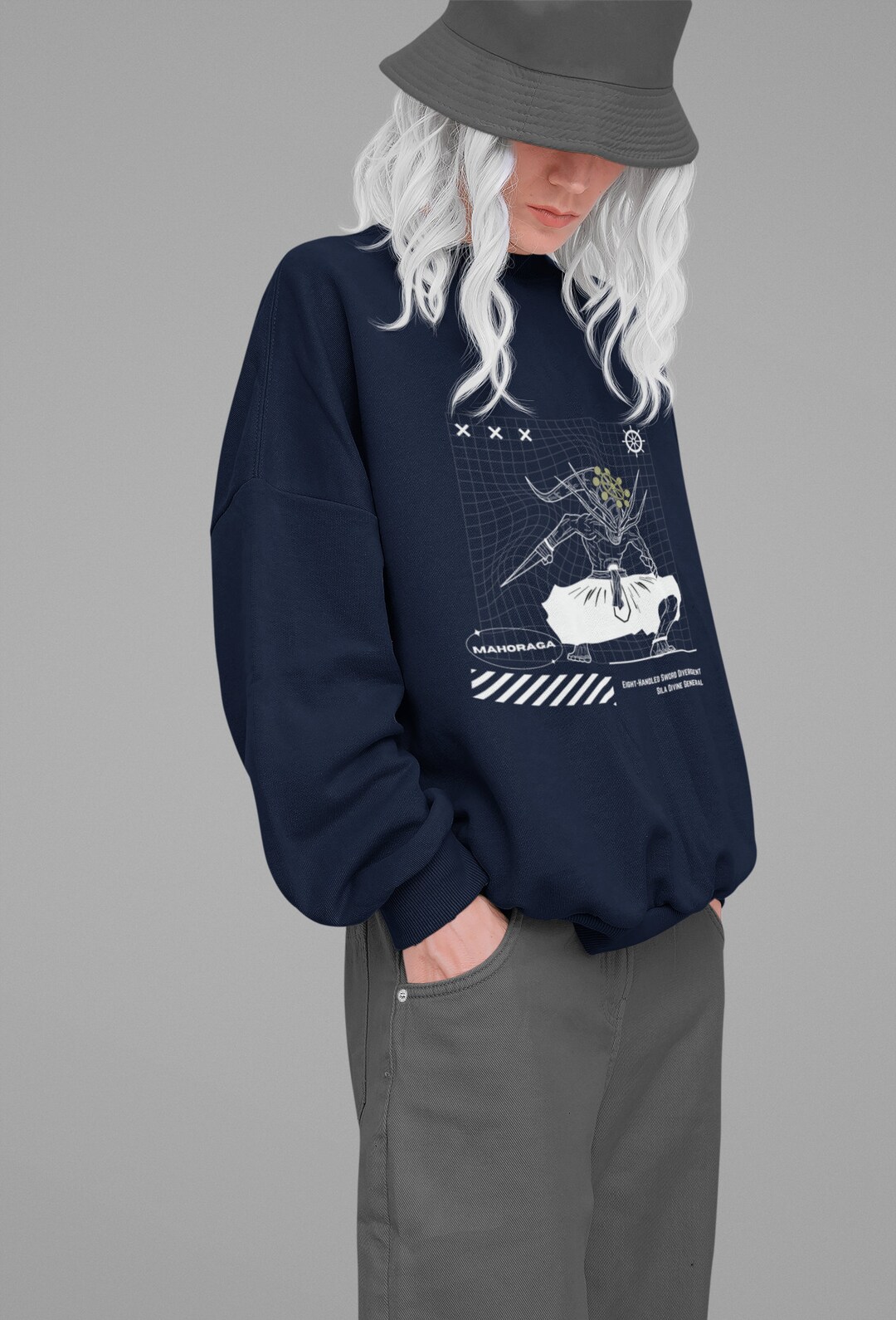 Y2K Mahoraga Sweatshirt, Unisex Sweater, Fushigiro Inspired, Megumi Tee ...