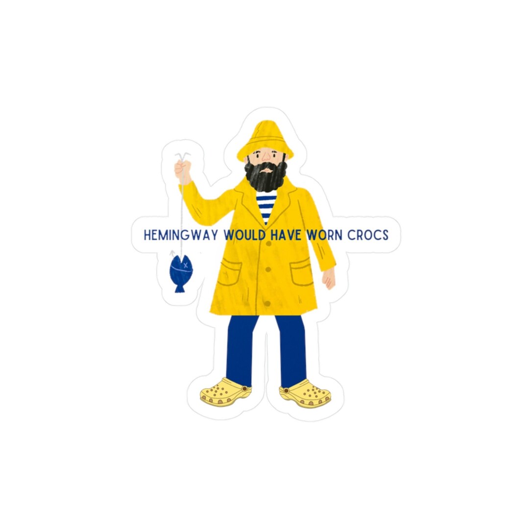 Ernest Hemingway Sticker | Funny Literary Gift for Book Lovers, English ...
