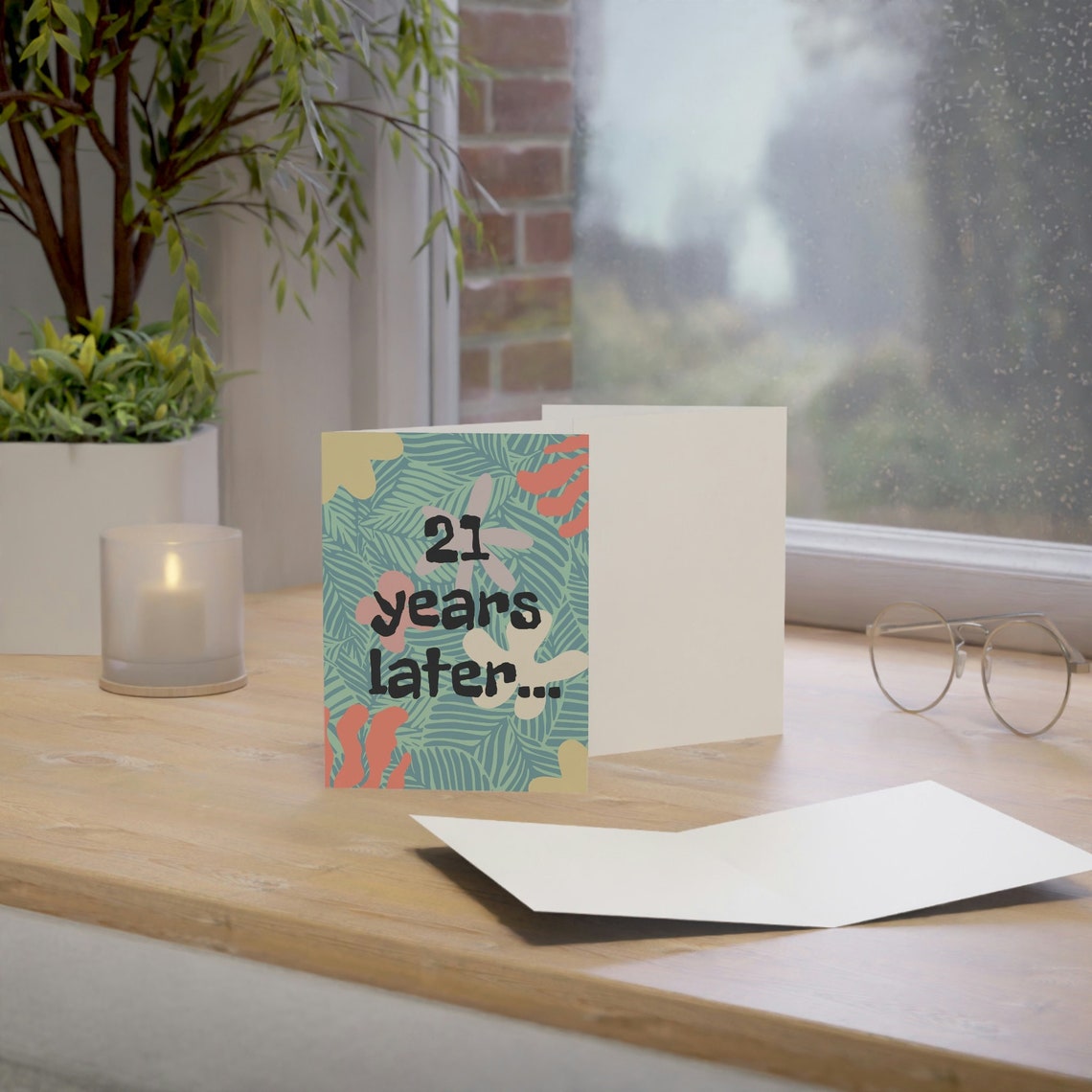 21st Birthday Card Spongebob Theme 21 Years Later Bday - Etsy