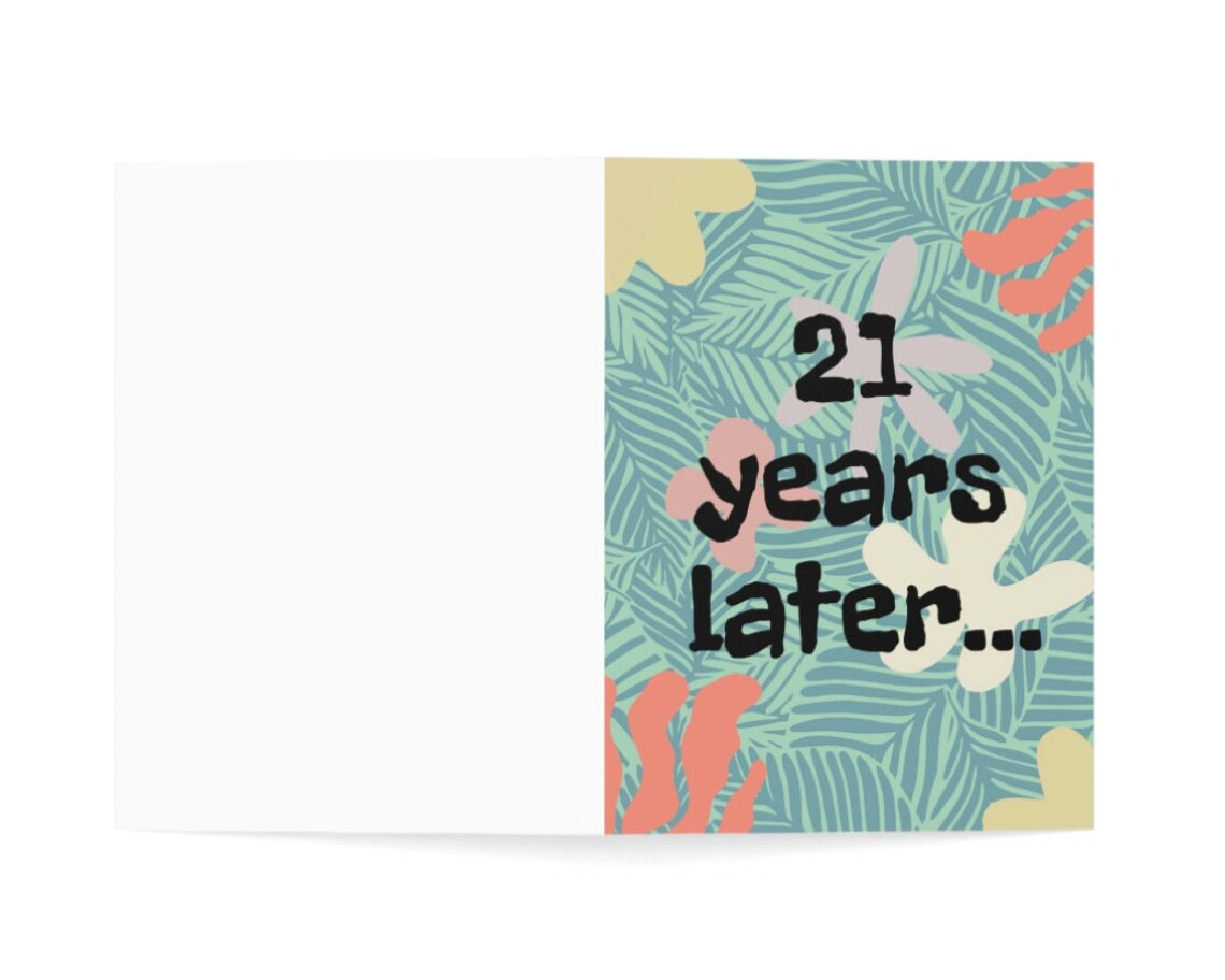 21st Birthday Card | Spongebob Theme, 21 Years Later, Bday Gift for ...