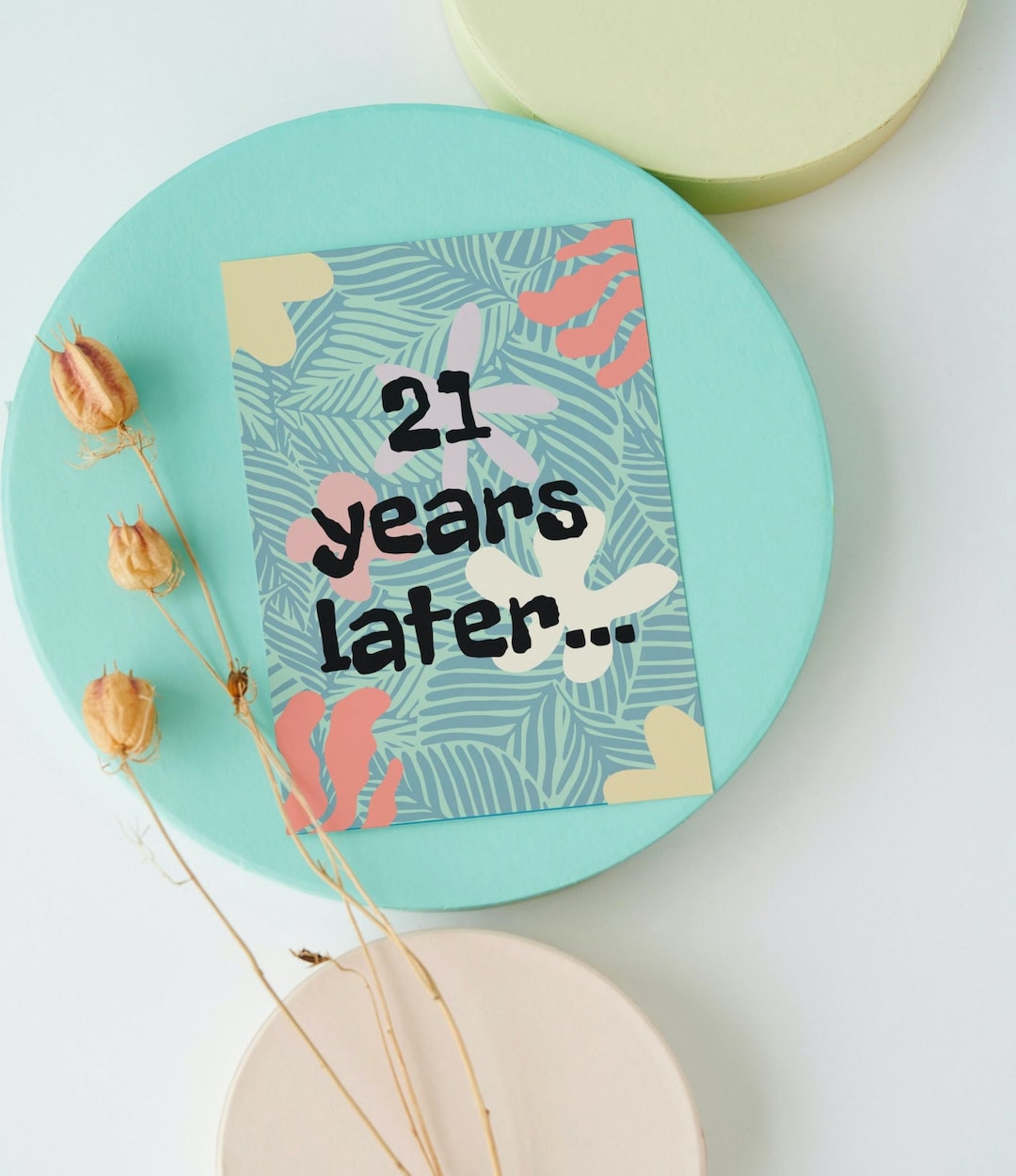 21st Birthday Card | Spongebob Theme, 21 Years Later, Bday Gift for ...